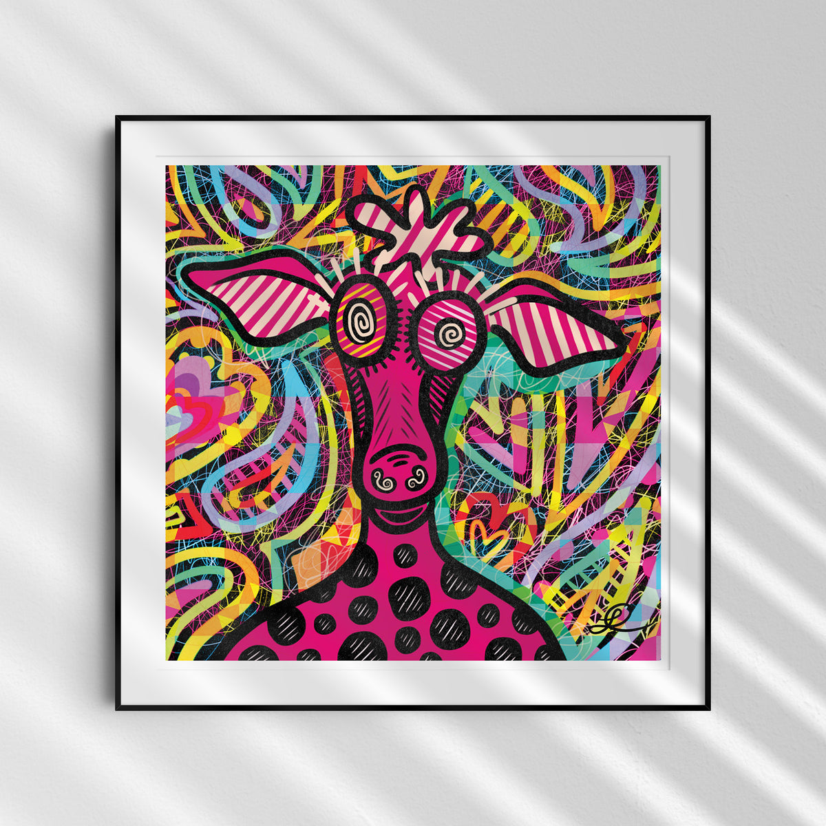 "Doodle Pop Pink Cow" Art Print – LisetteArt Shop