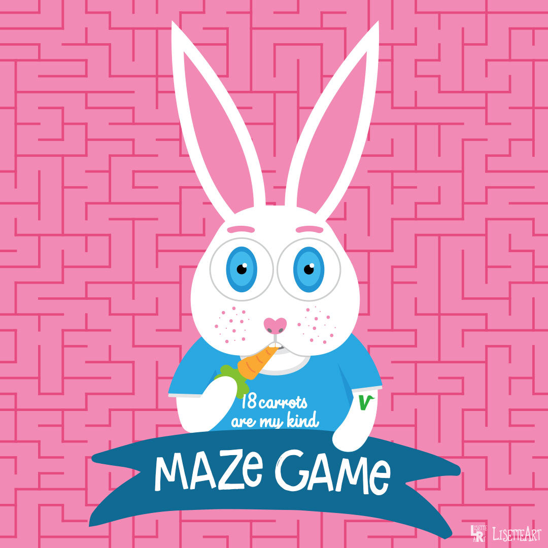 FREE Printable Bunny Maze Game – LisetteArt Shop