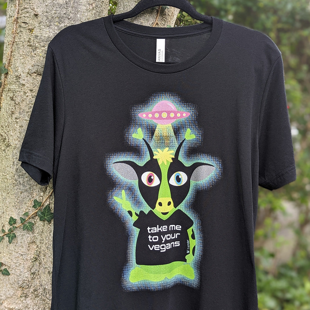 Updated Vegan Alien Tees Beamed Down! – LisetteArt Shop